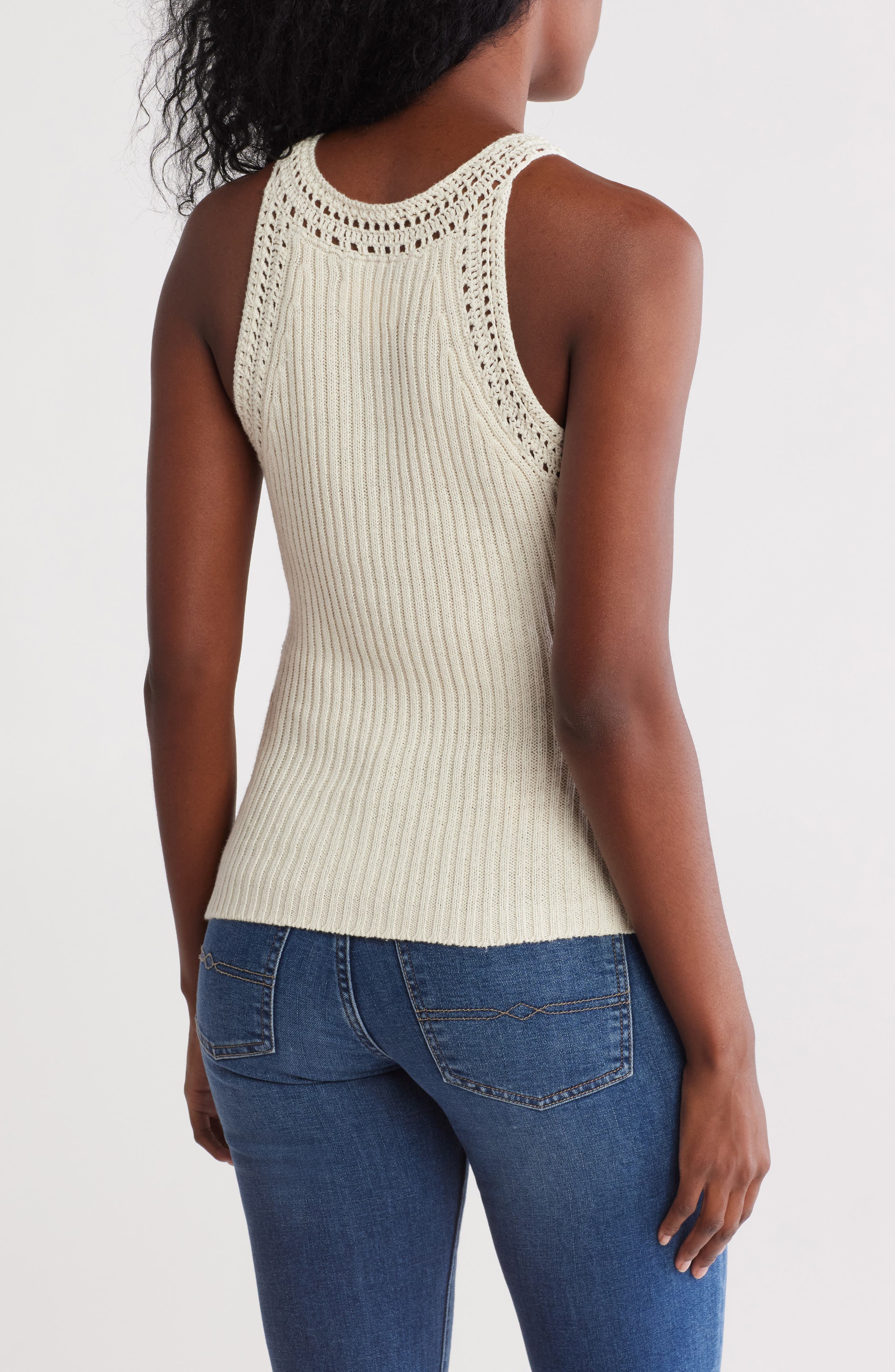 Lucky Brand Rib Linen & Cotton Sweater Tank | Nordstromrack