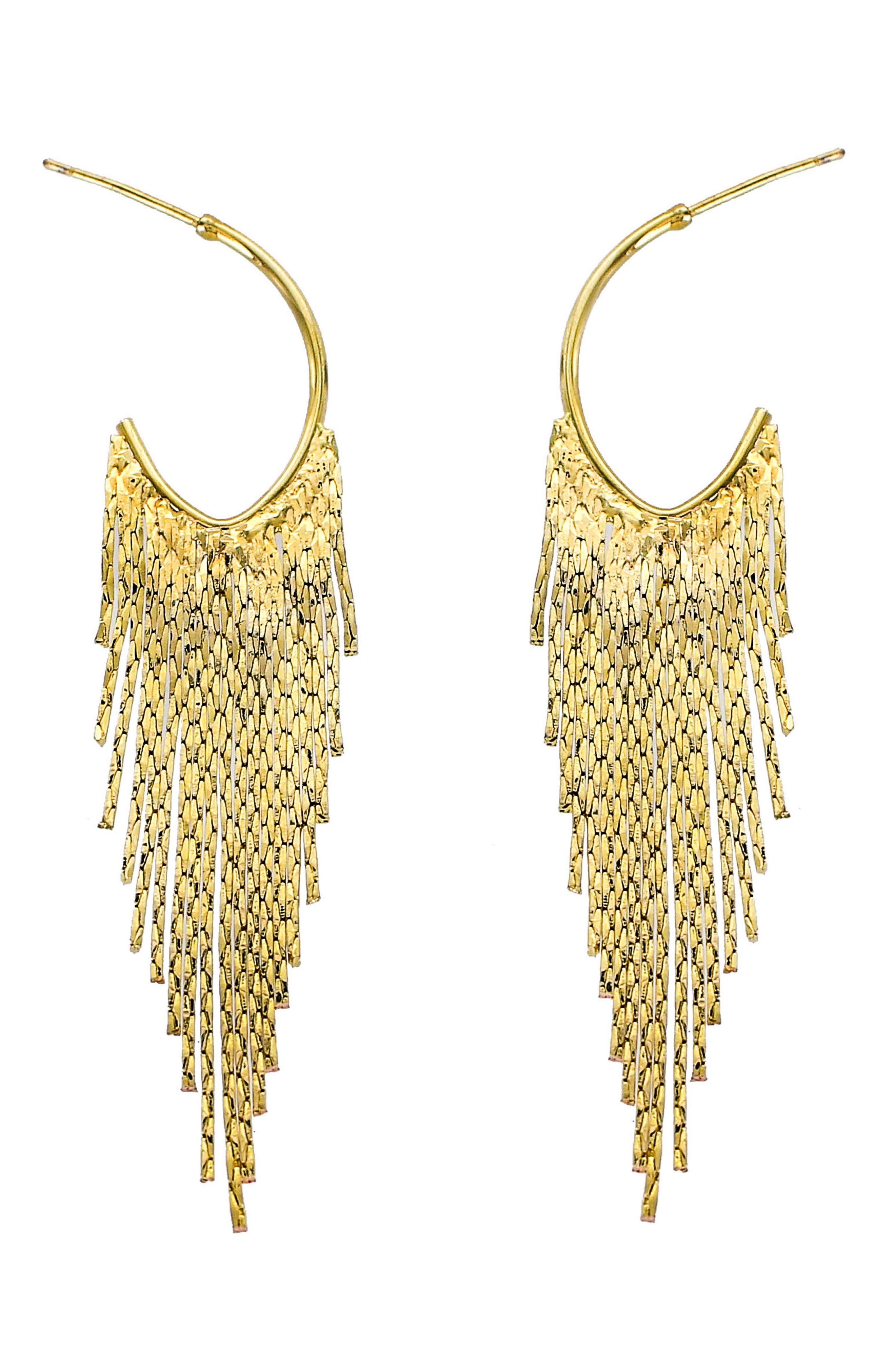 Panacea Liquid Fringe Hoop Earrings | Nordstromrack