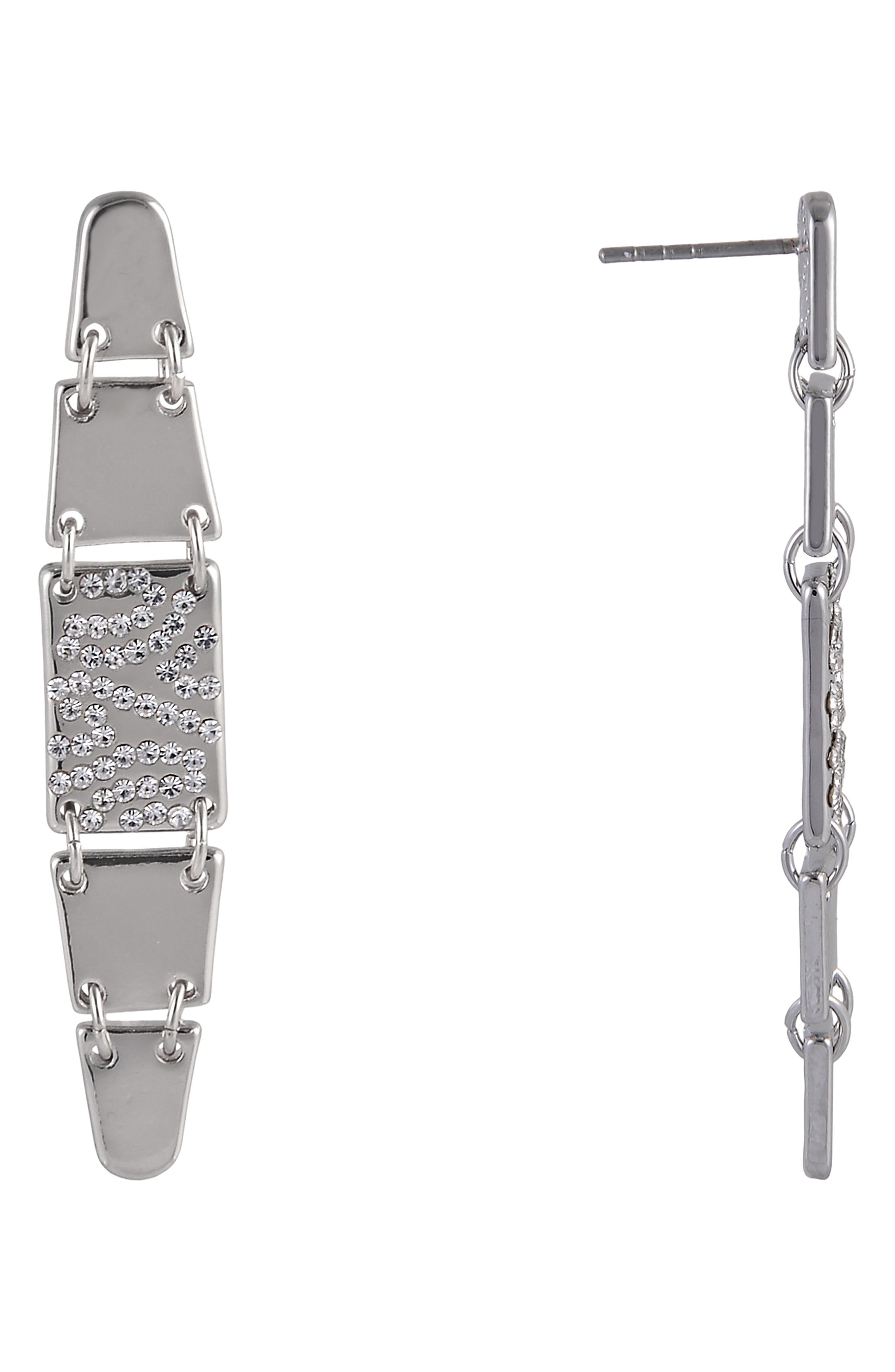 Laundry by Shelli Segal Pavé Crystal Linear Drop Earrings | Nordstromrack