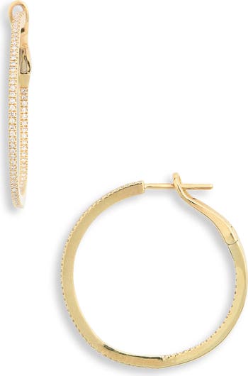 Meira T Pavé Diamond Hoop Earrings - 0.3ct. | Nordstromrack