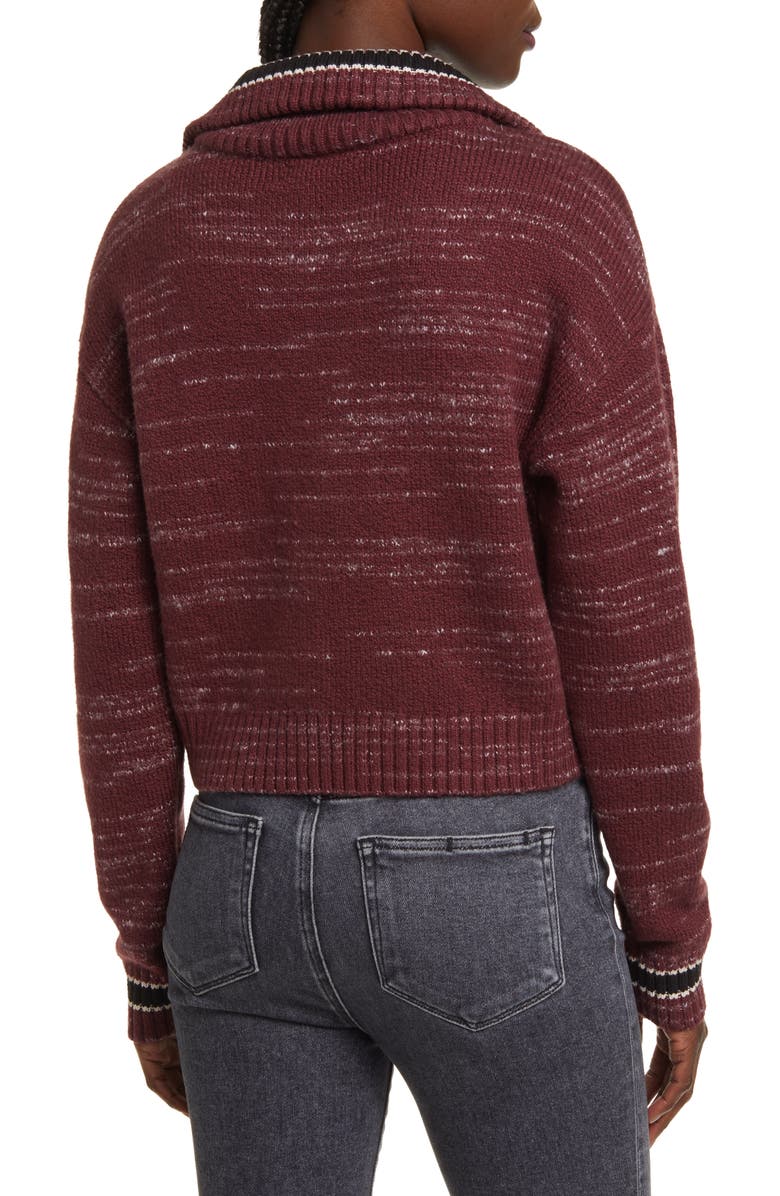 Treasure & Bond Space Dye Cotton Blend Zip Cardigan | Nordstromrack