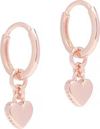Ted Baker London Sweetheart Tiny Heart Huggie Drop Earrings Nordstrom