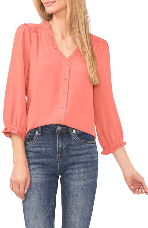 Women's Coral Tops | Nordstrom