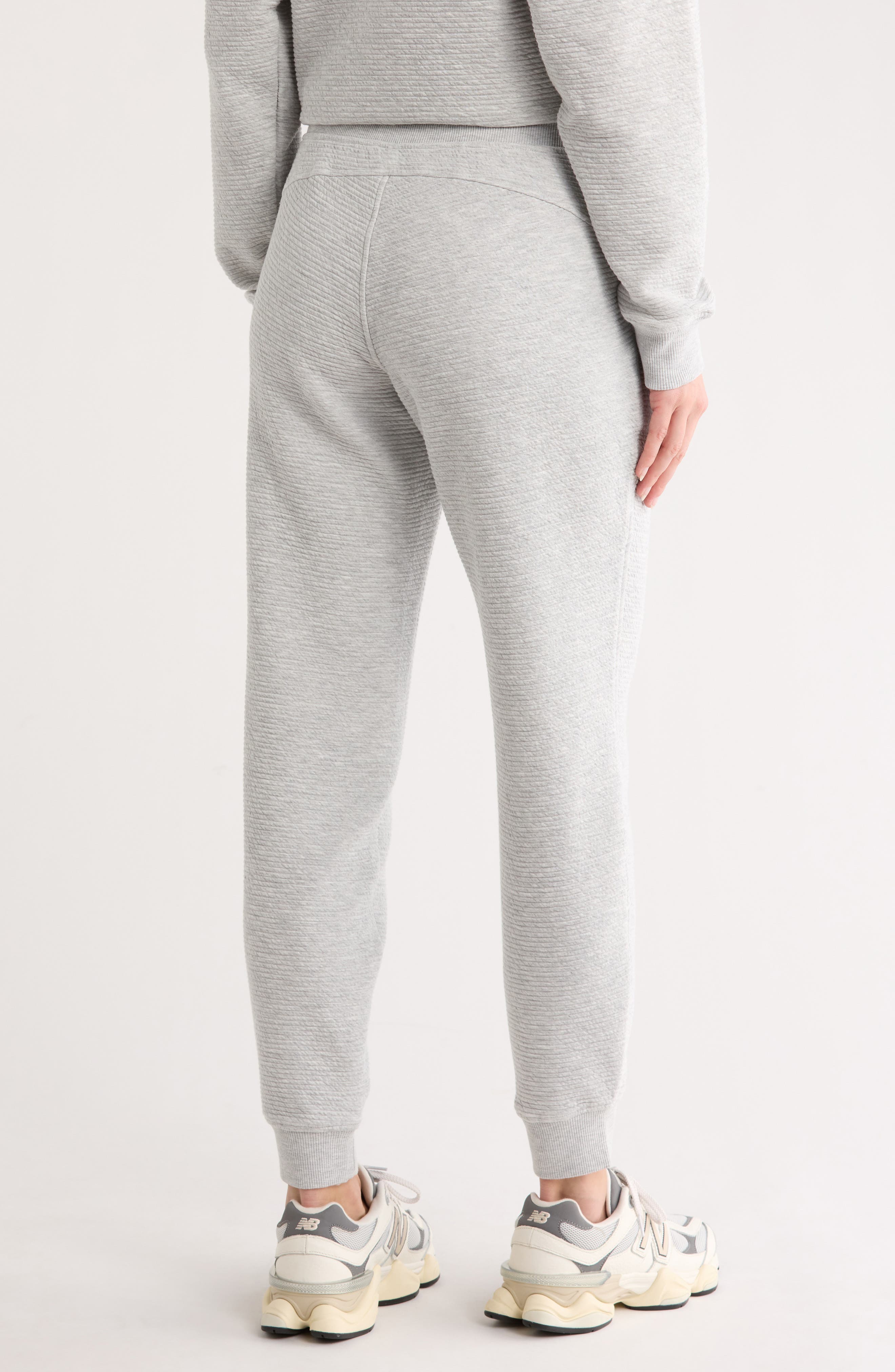 90 DEGREE BY REFLEX Cotton Blend Rib Sweatpants | Nordstromrack