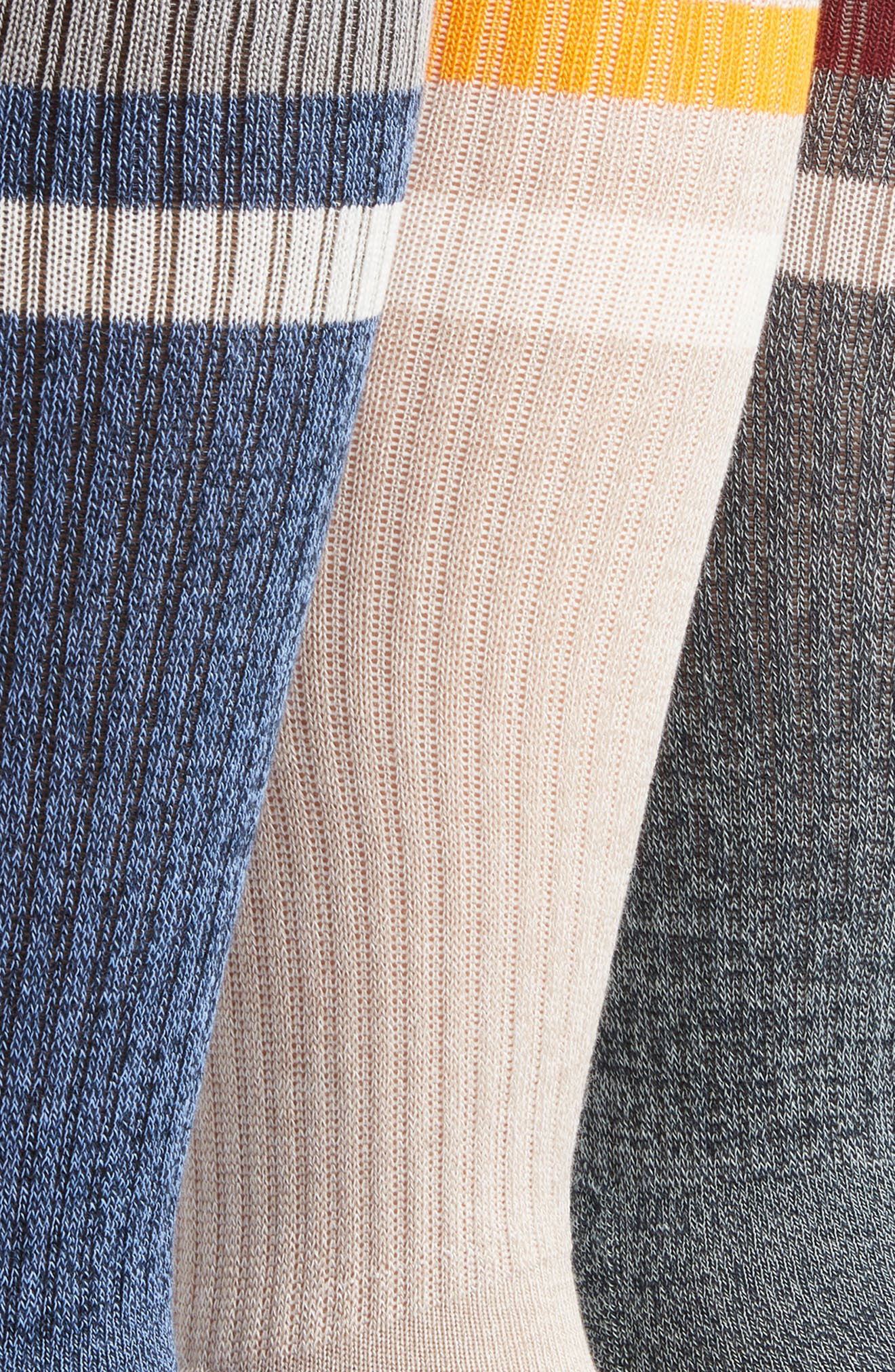 Bombas Assorted 3-Pack Vintage Stripe Cotton Blend Crew Socks | Nordstrom