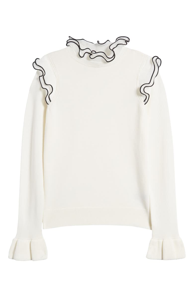 River Island Ruffle Mock Neck Long Sleeve Sweater | Nordstromrack