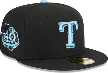 New Era Men's New Era Black Texas Rangers Pastel Undervisor 59FIFTY ...