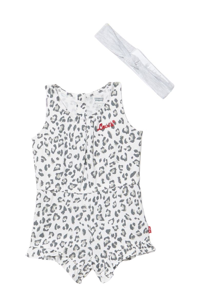 Levi's® Star Print Knit Romper & Headband Set | Nordstromrack