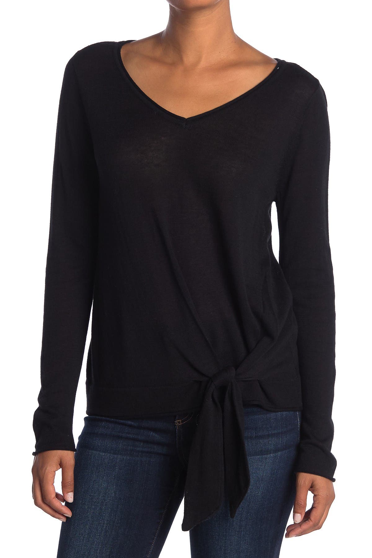 MAX STUDIO Tie Front Sweater | Nordstromrack