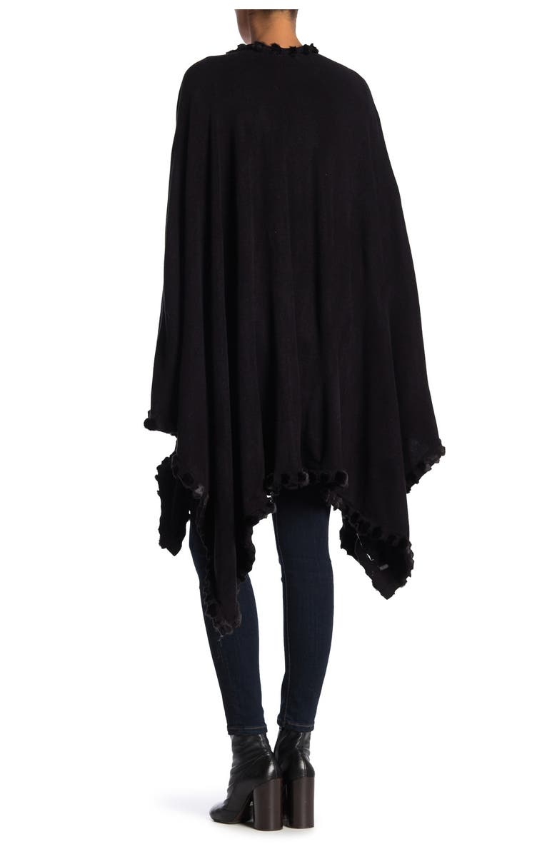 Portolano Faux Fur Trimmed Ruana | Nordstromrack