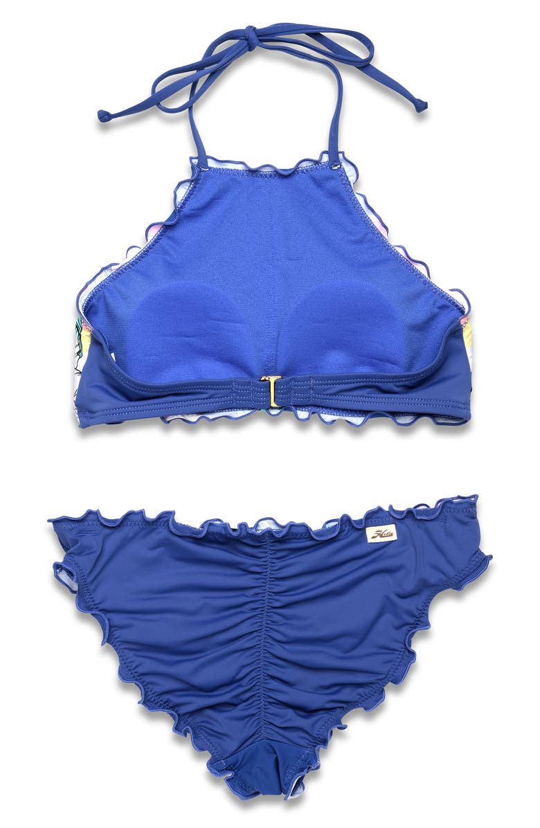Hobie Kids' Merrow Tropical Print Halter Two-Piece Swimsuit | Nordstromrack