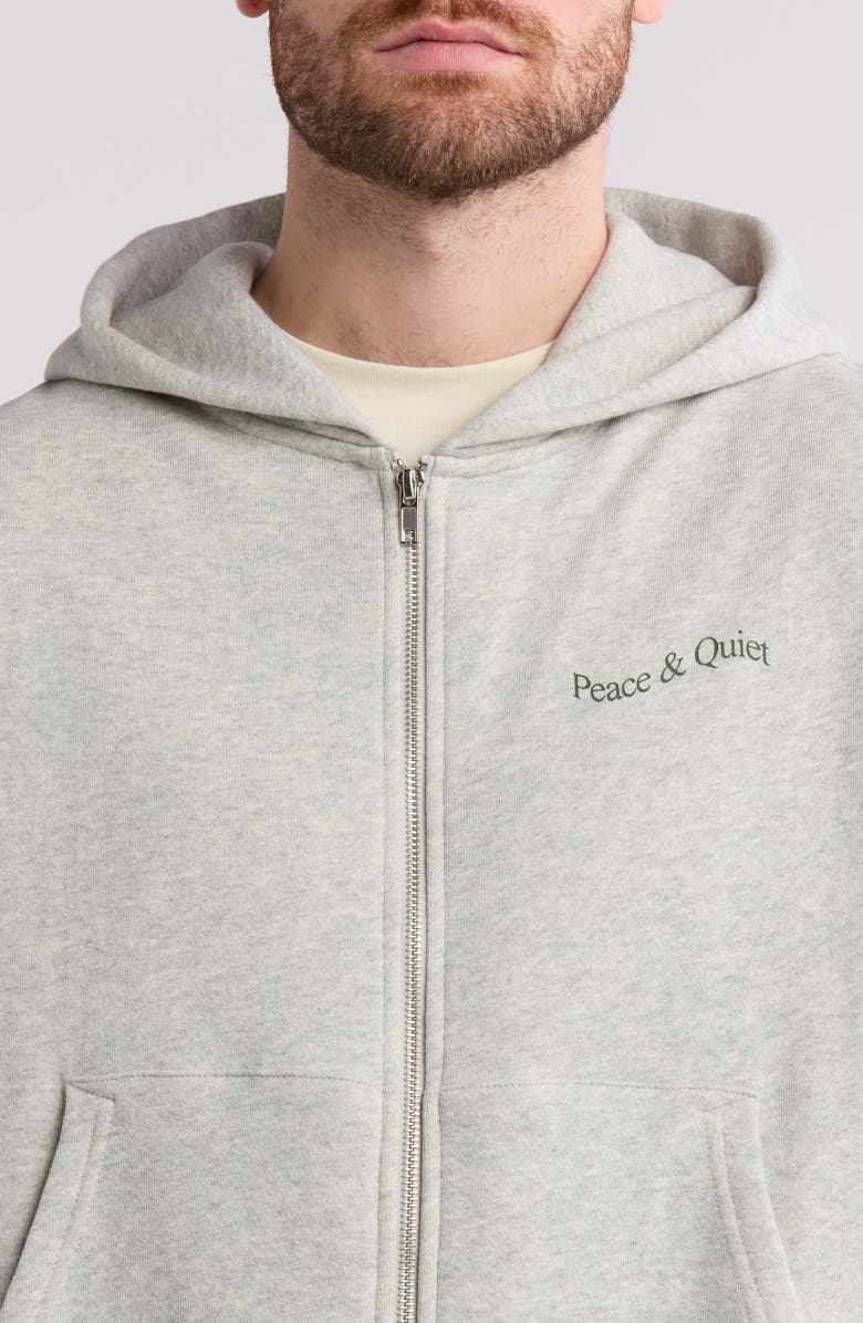 Museum of Peace & Quiet Wordmark Cotton Fleece Graphic Zip Hoodie ...