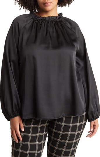 Renee C Ruffle Mock Neck Blouse | Nordstromrack