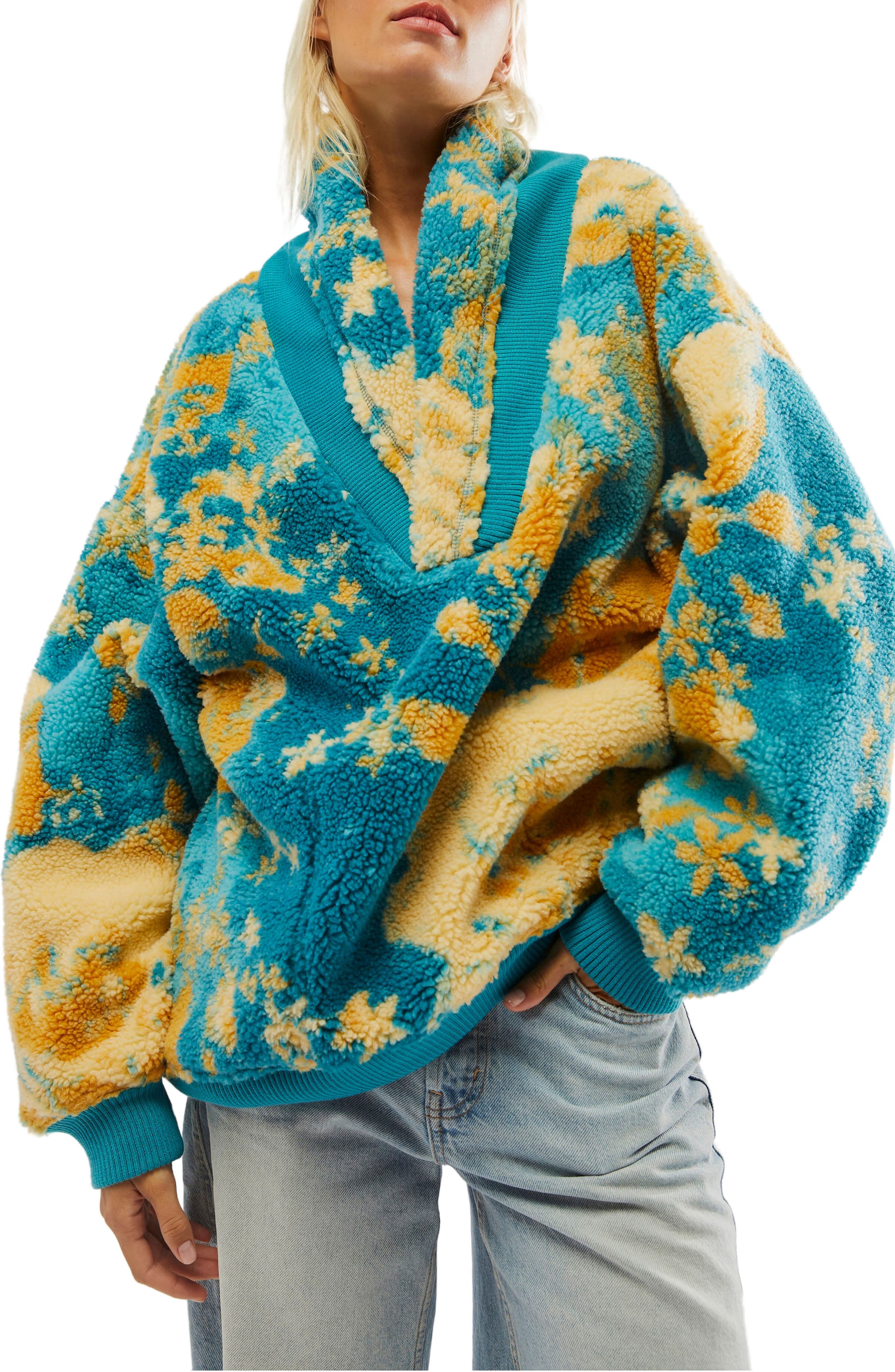 Free People Rosie Print Fleece Jacket | Nordstrom