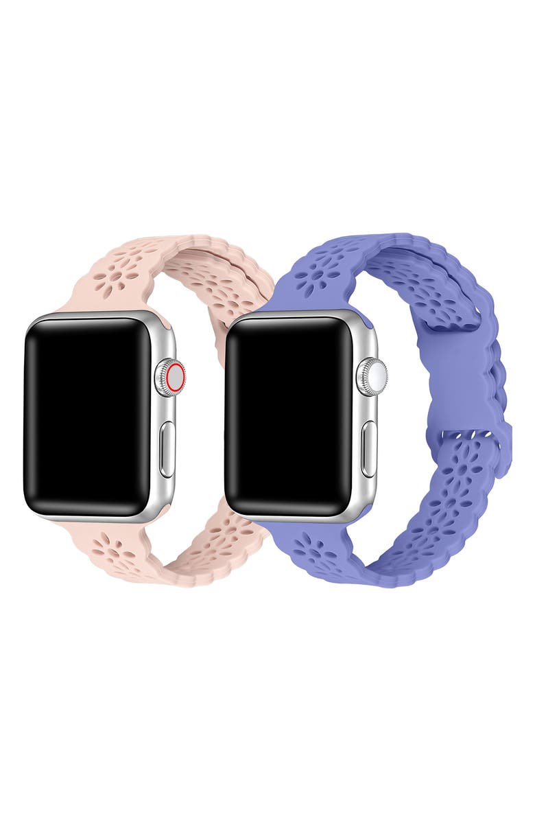 The Posh Tech Assorted 2-Pack Lace Silicone Apple Watch® Watchbands ...