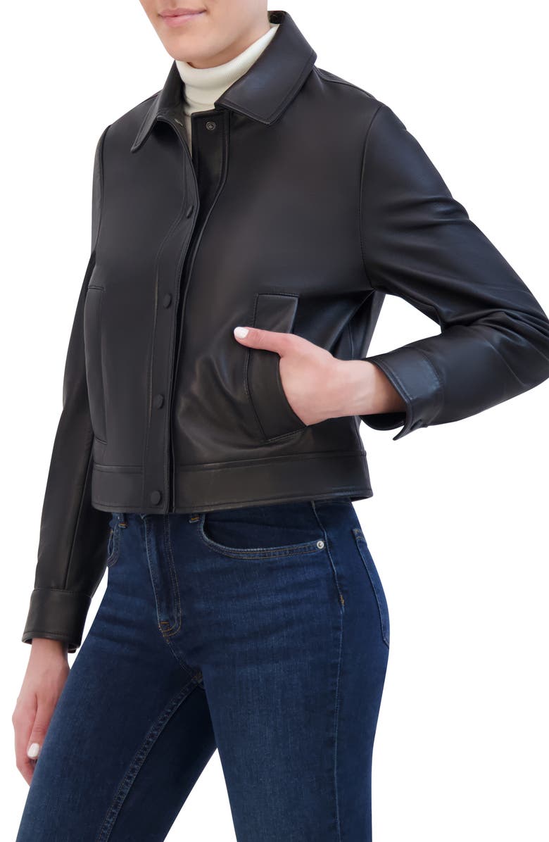 Rebecca Minkoff Crop Leather Jacket | Nordstromrack