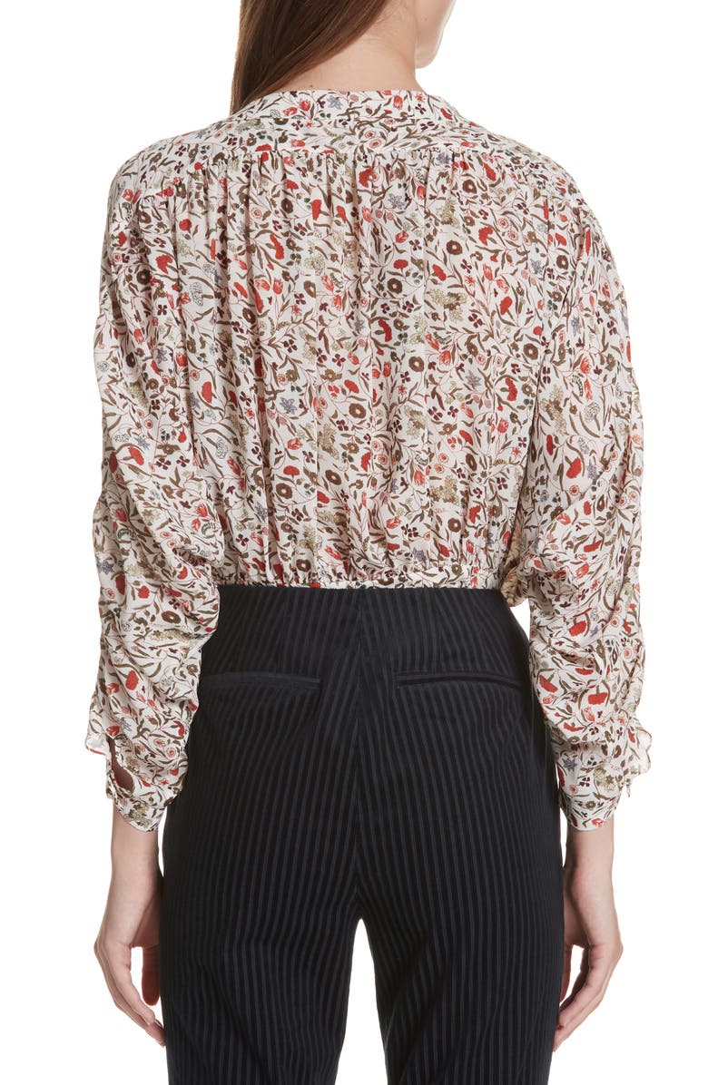 FRAME Floral Print Silk Blouse | Nordstromrack