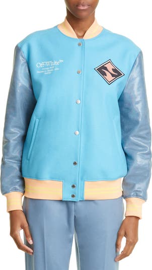 Off-White Gender Inclusive Strass Wool Blend Varsity Jacket | Nordstrom