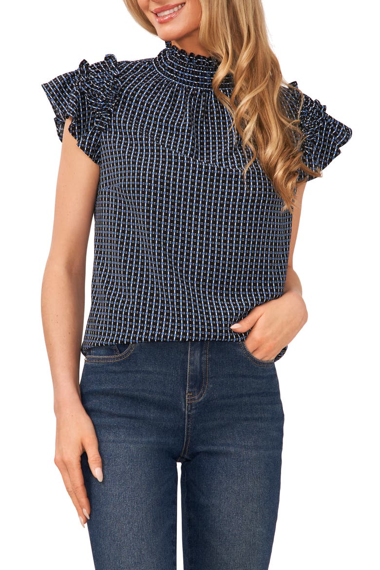 Mock Neck Flutter Sleeve Top (Women) | Nordstromrack