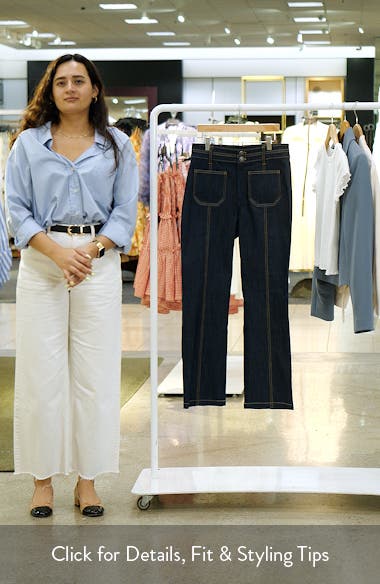 Stunner Bunny Snip High Waist Zip Hem Capri Jeans (Women) | Nordstromrack