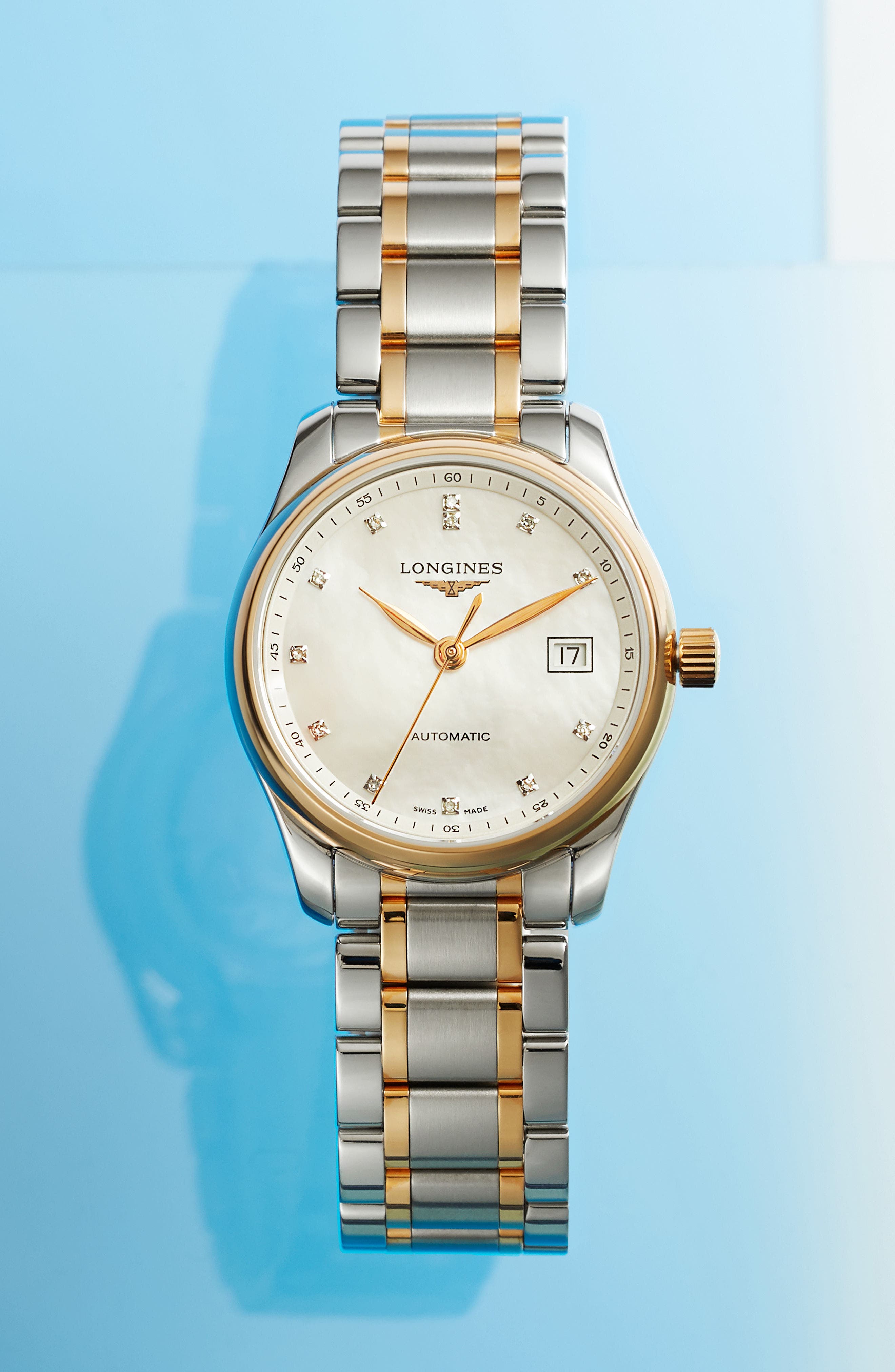 Longines Master Automatic Diamond Bracelet Watch, 29mm | Nordstrom