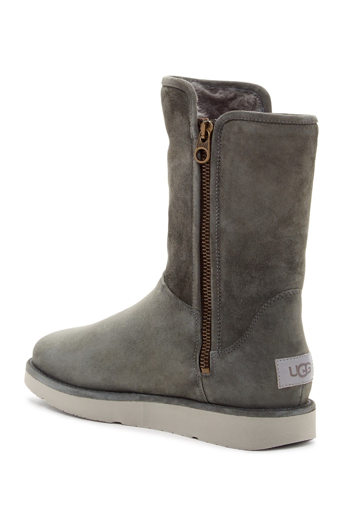 UGG® Abree Genuine Shearling Short Zip Boot | Nordstromrack