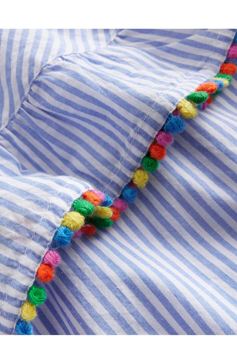 Mini Boden Kids' Pompom Cotton Cover-Up Poncho Caftan | Nordstromrack