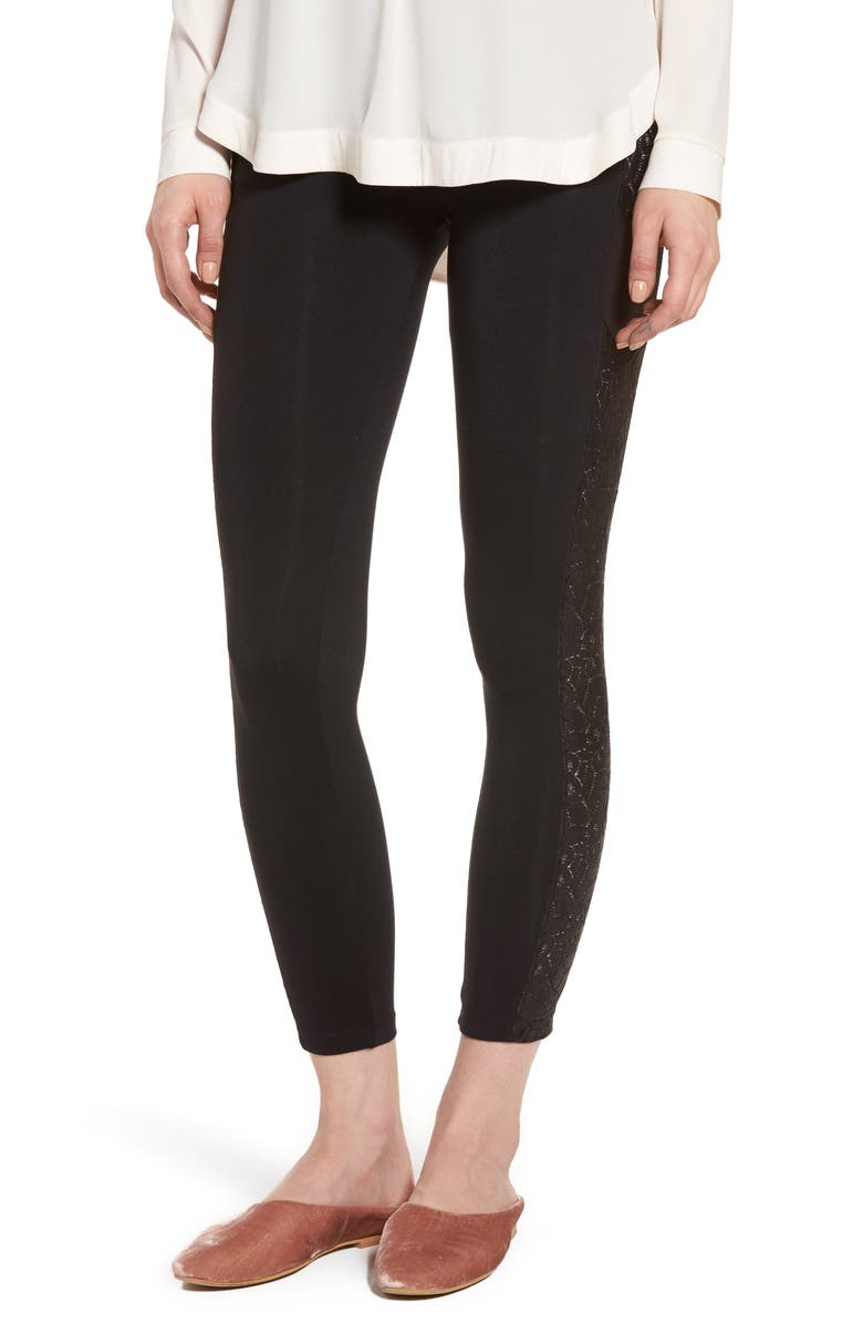 David Lerner Lace Panel Leggings | Nordstrom