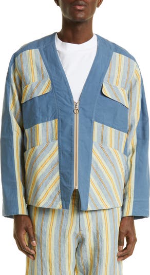 Nicholas Daley Stripe Zip Cardigan | Nordstrom