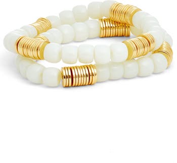 Nordstrom Set of Two Beaded Stretch Bracelets | Nordstromrack