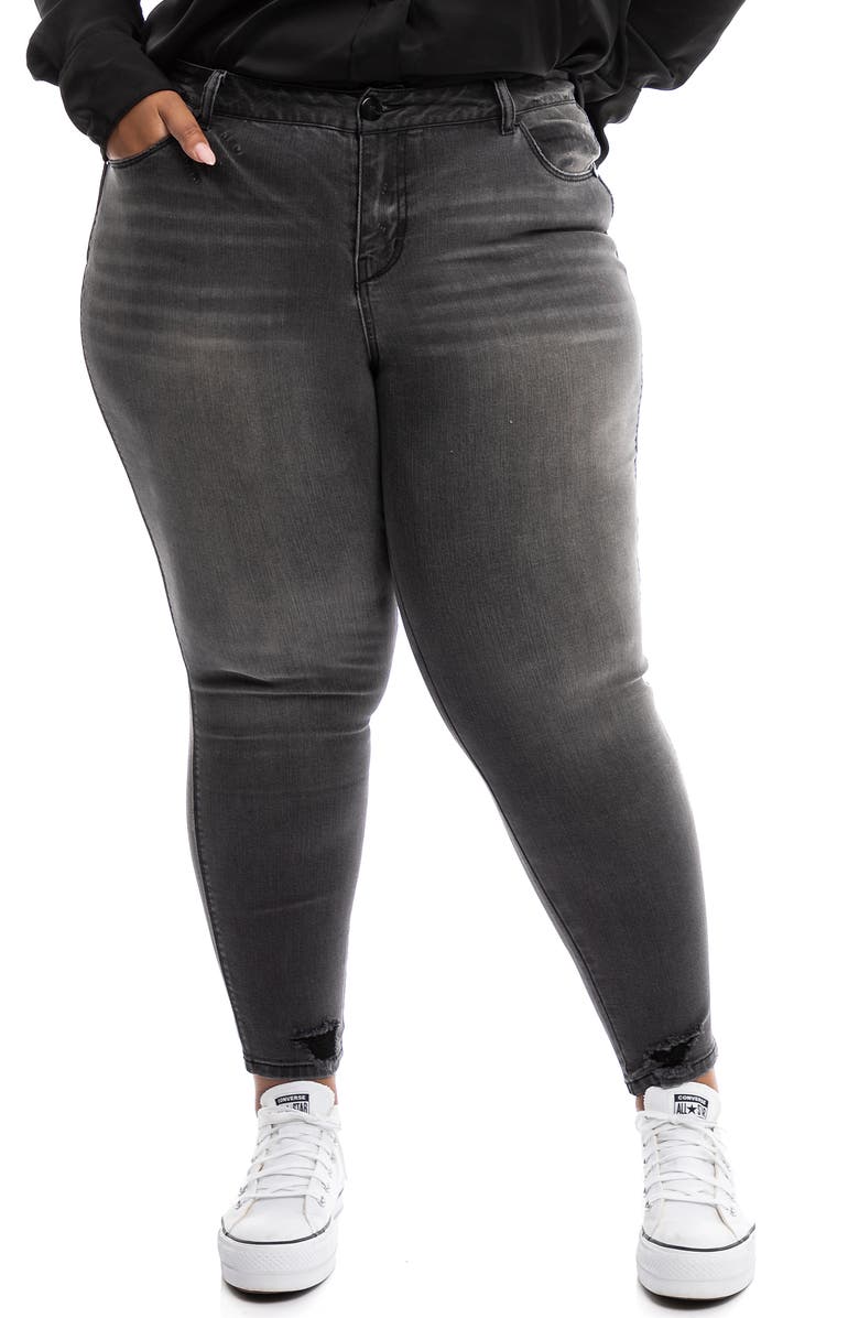 1822 Denim Shadow Pocket High Waist Ankle Skinny Jeans | Nordstrom