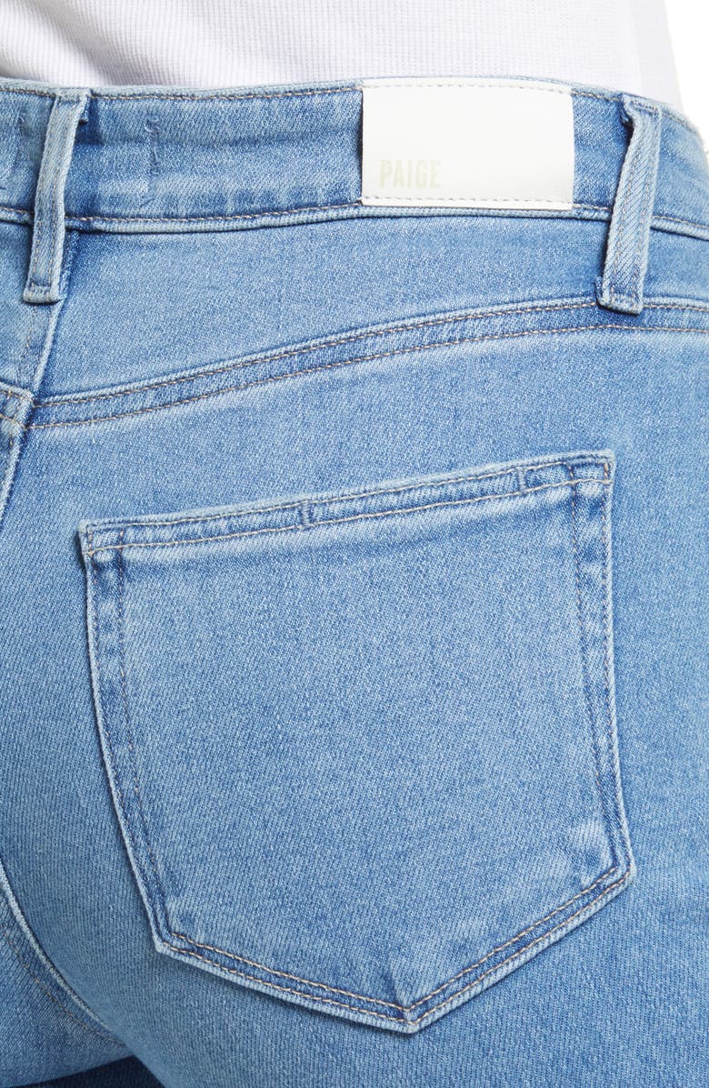 PAIGE Cindy High Waist Frayed Straight Leg Jeans | Nordstromrack