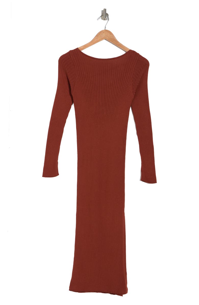ASOS DESIGN Long Sleeve Lace-Up Back Dress | Nordstromrack