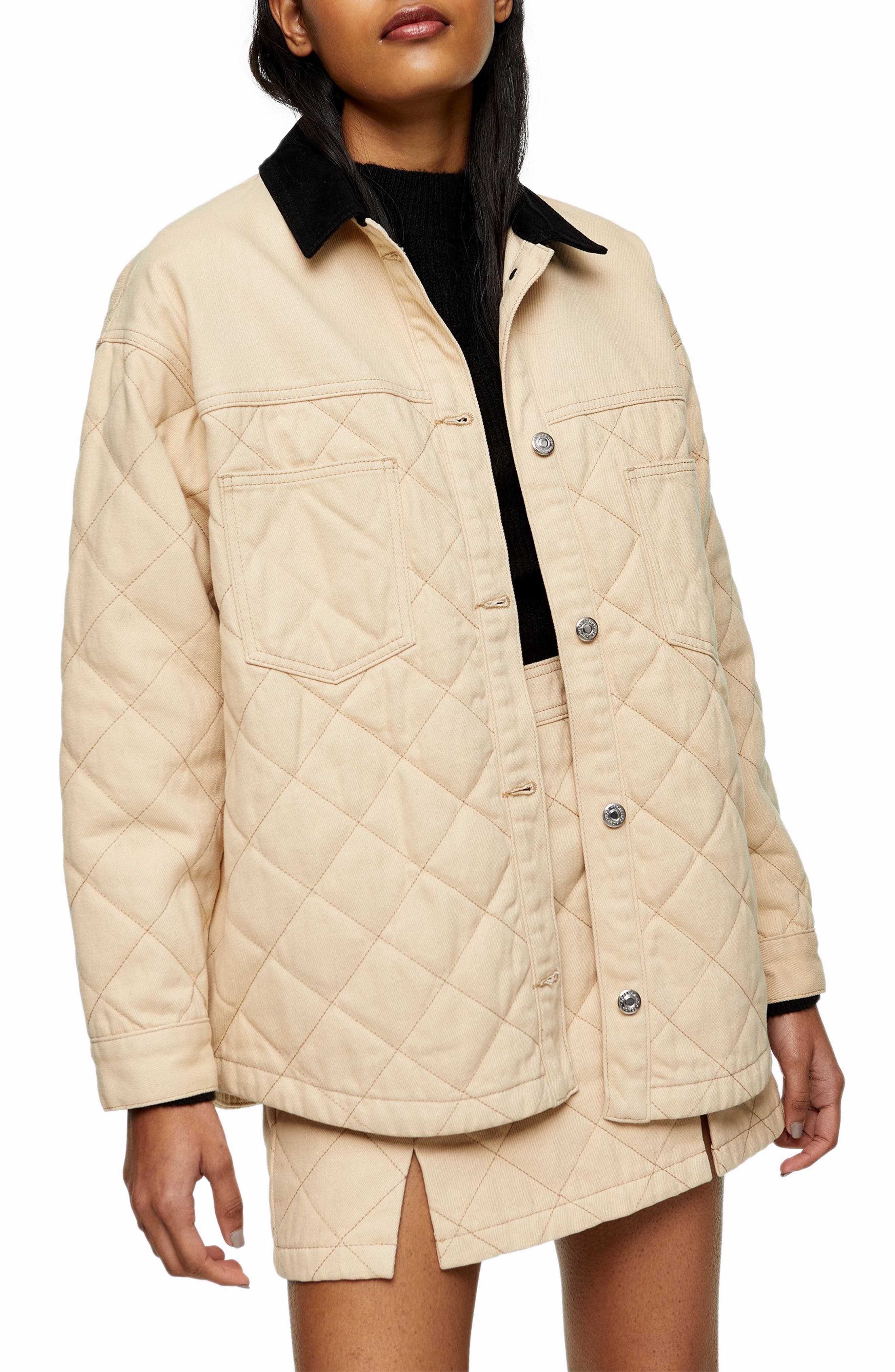 Topshop Quilted Denim Jacket | Nordstromrack
