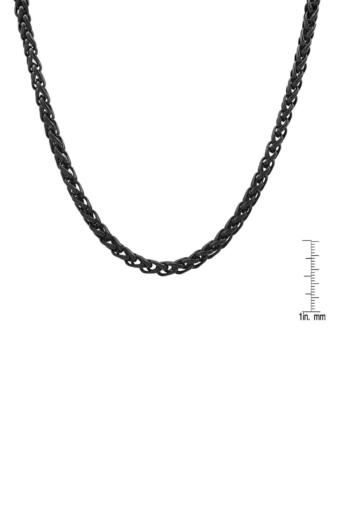 HMY JEWELRY Black Stainless Steel Link Necklace | Nordstromrack