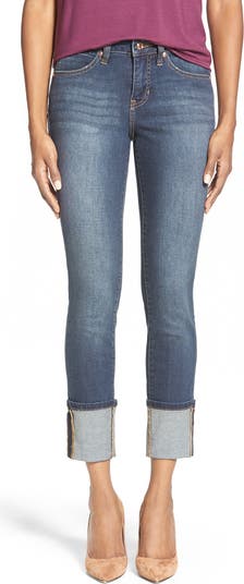 JAG Jeans 'Evan' Wide Cuff Stretch Crop Jeans | Nordstrom