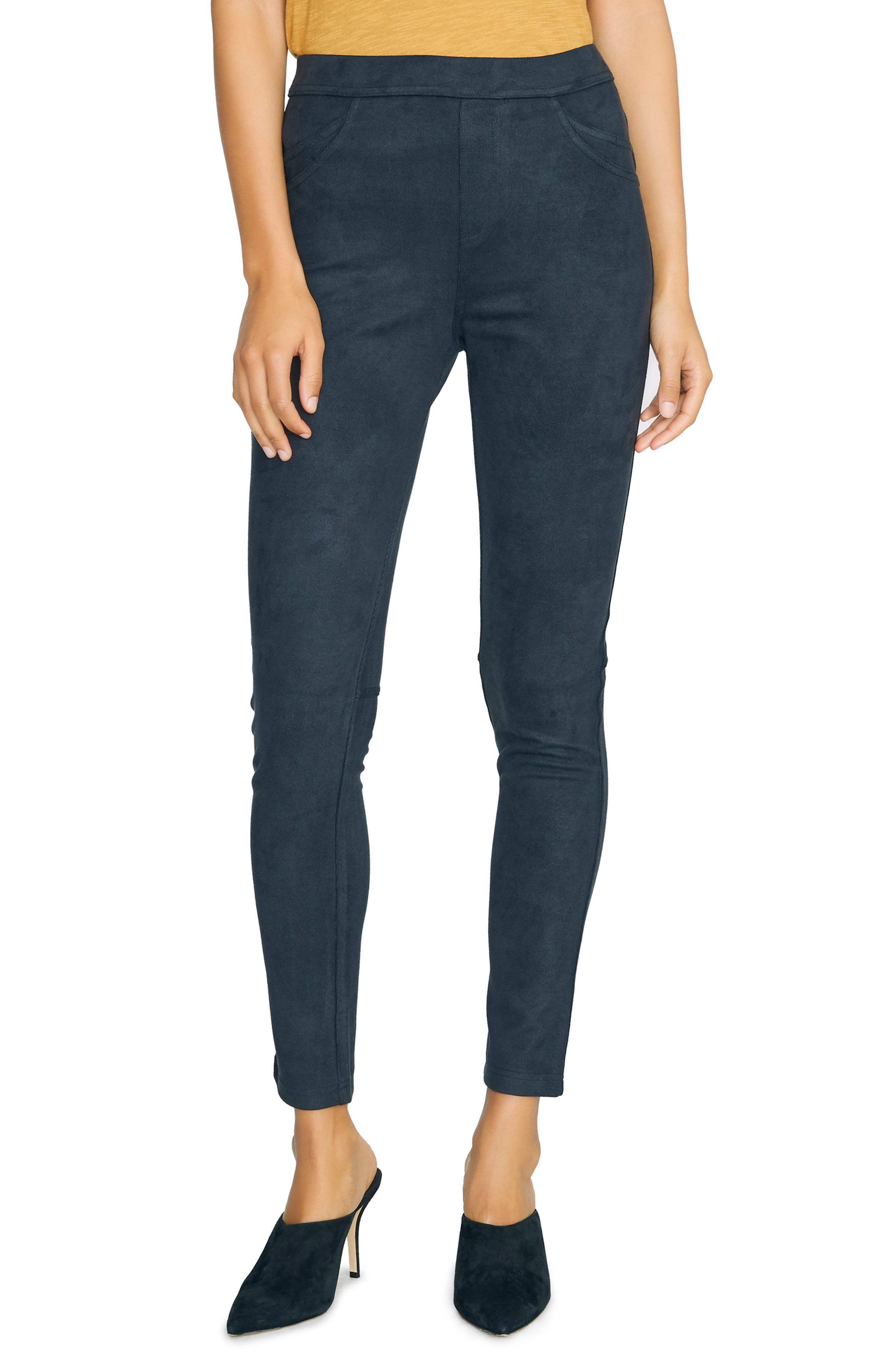 Sanctuary Grease Faux Suede Legging Pants | Nordstromrack