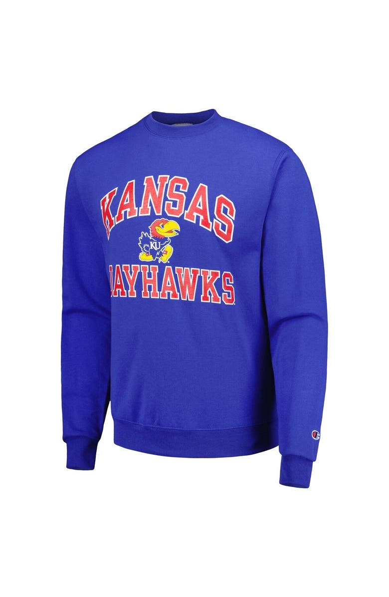 Champion Men's Champion Royal Kansas Jayhawks High Motor Pullover ...