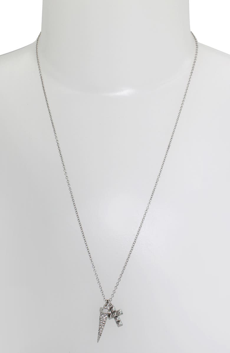 AllSaints Cross & Spike Pendant Necklace | Nordstromrack