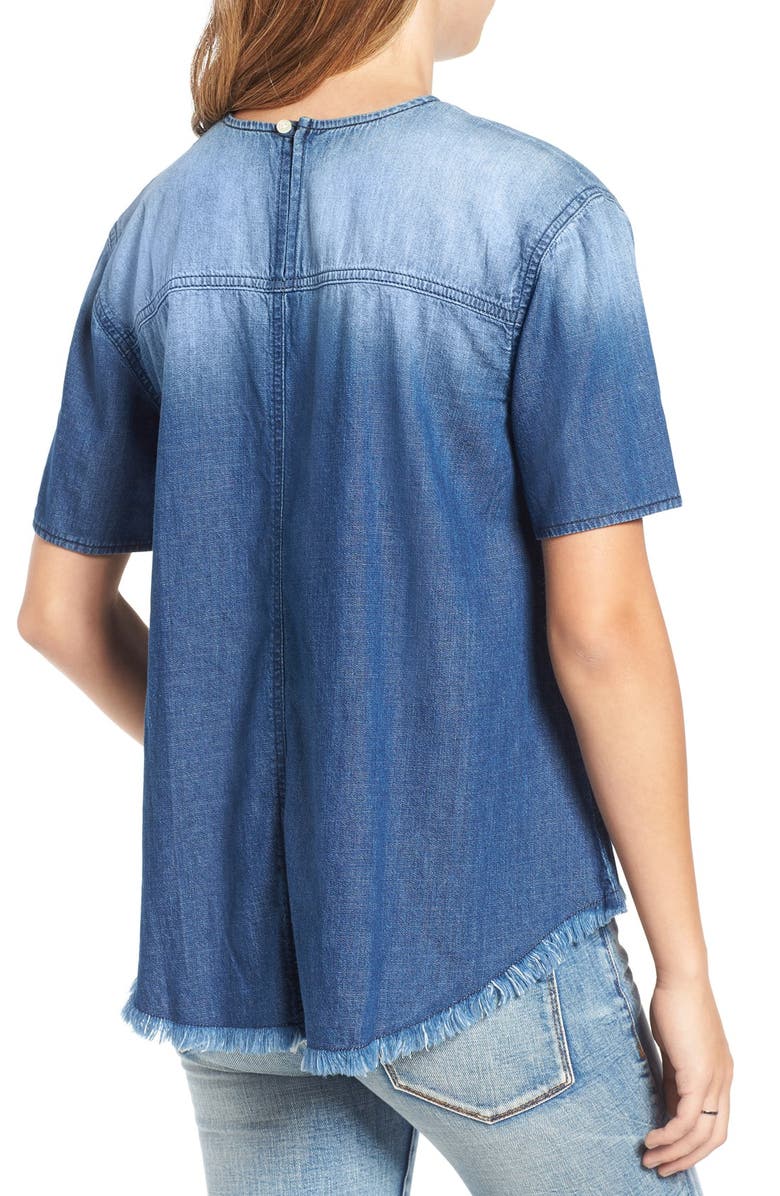 BP. Distressed Chambray Top | Nordstrom