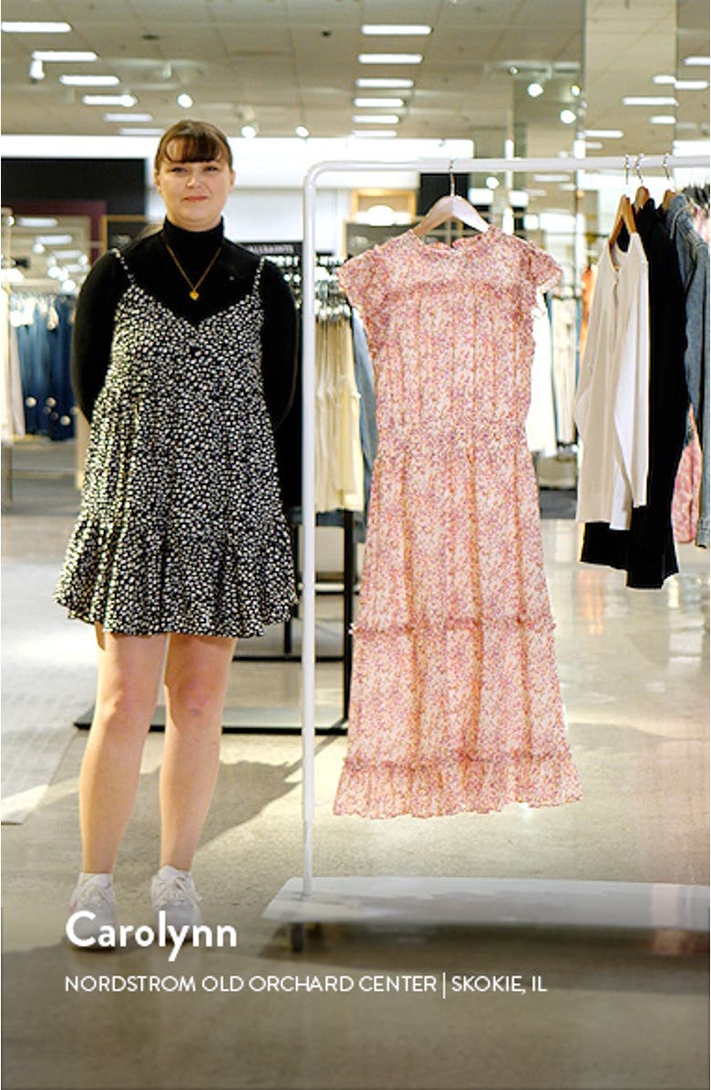 CeCe Floral Ruffle Midi Dress | Nordstromrack