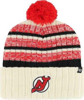 '47 Men's '47 Cream New Jersey Devils Tavern Cuffed Knit Hat with Pom ...
