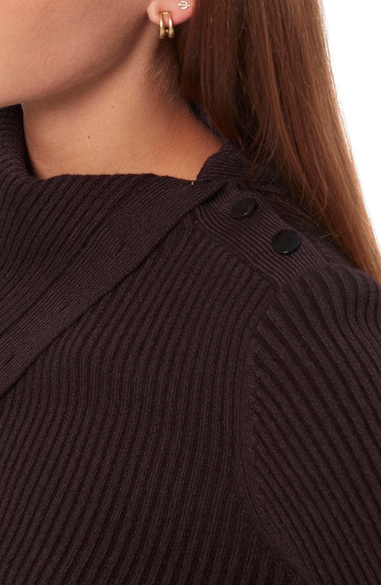 Equipment Rowanne Folded Neck Wool Blend Rib Sweater | Nordstrom
