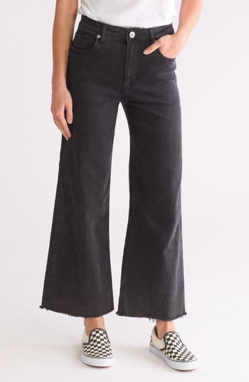 STS Blue Sabrina High Waist Fray Hem Wide Leg Jeans | Nordstromrack