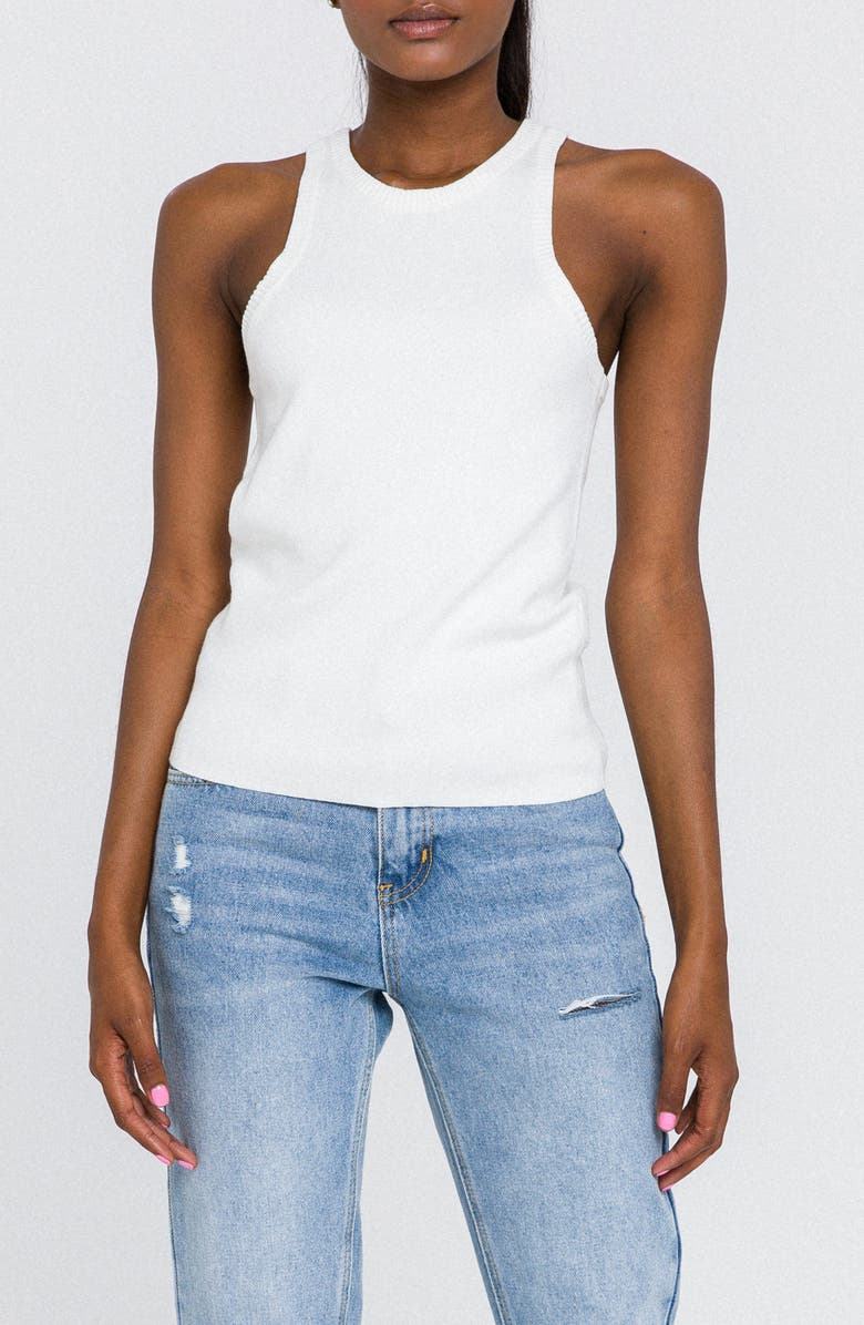 Grey Lab Criss Cross Back Knit Top | Nordstromrack