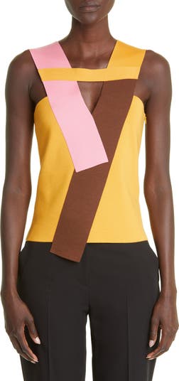Akris Colorblock Layered Sleeveless Top | Nordstrom