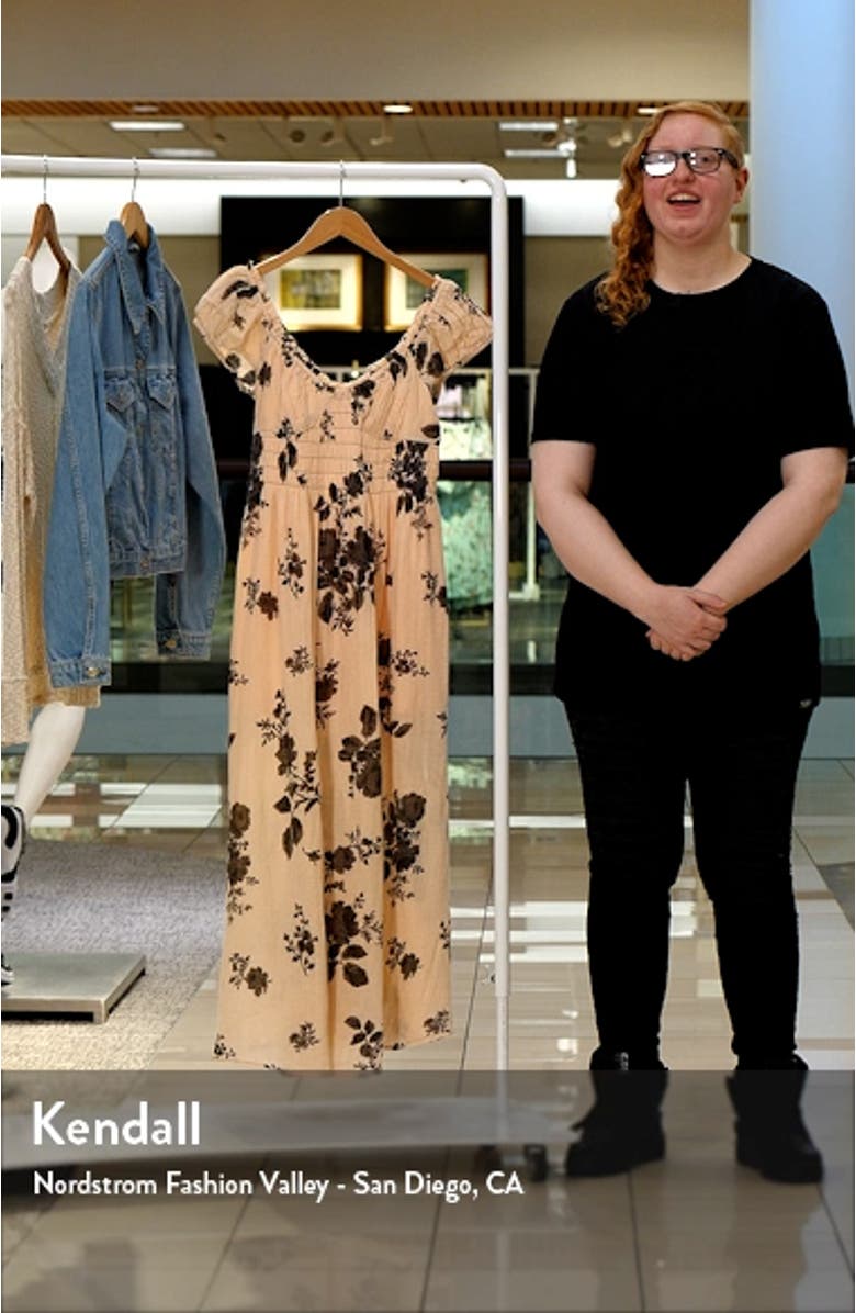 Free People Forget Me Not Floral Cutout Cotton Dress | Nordstromrack