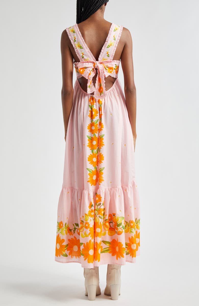 FARM Rio Papaya Salad Tie Back Button Front Sundress | Nordstromrack