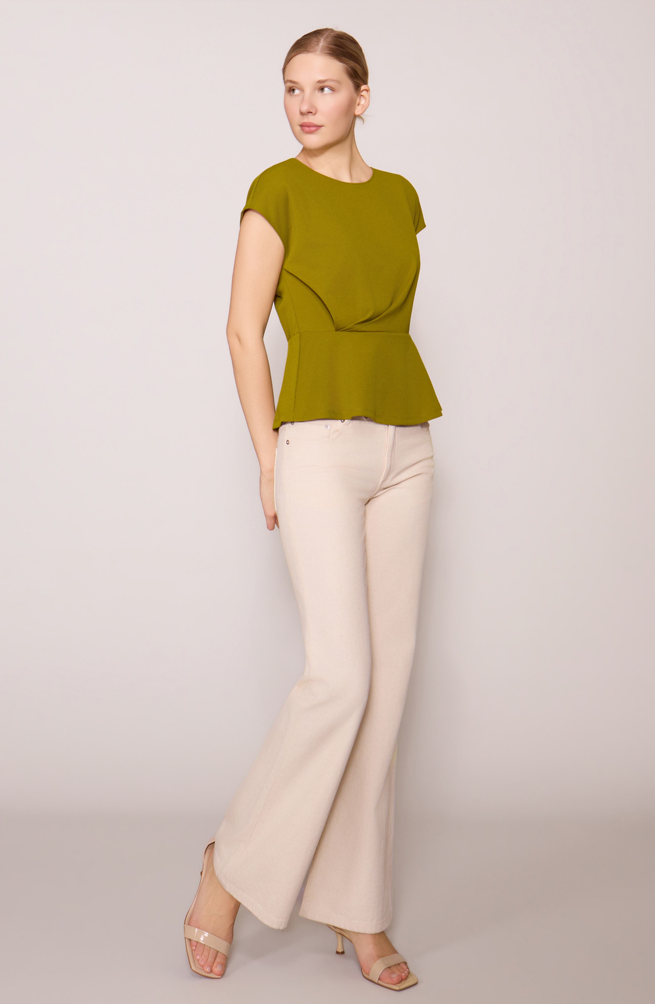 MELLODAY Side Ruched Crepe Top | Nordstromrack