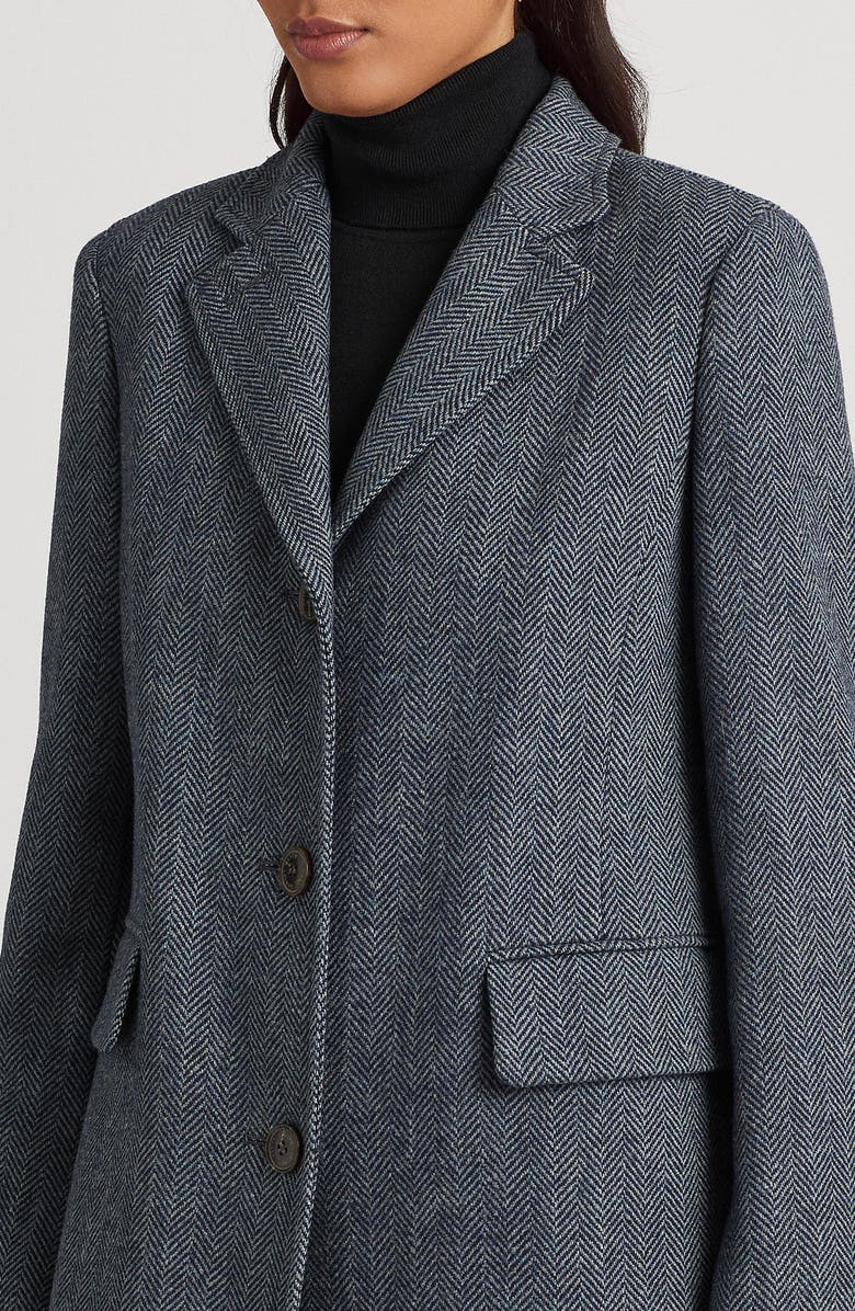 Lauren Ralph Lauren Herringbone Reefer Coat | Nordstrom